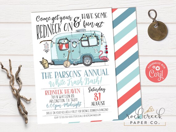 Redneck Christmas Party Invitations