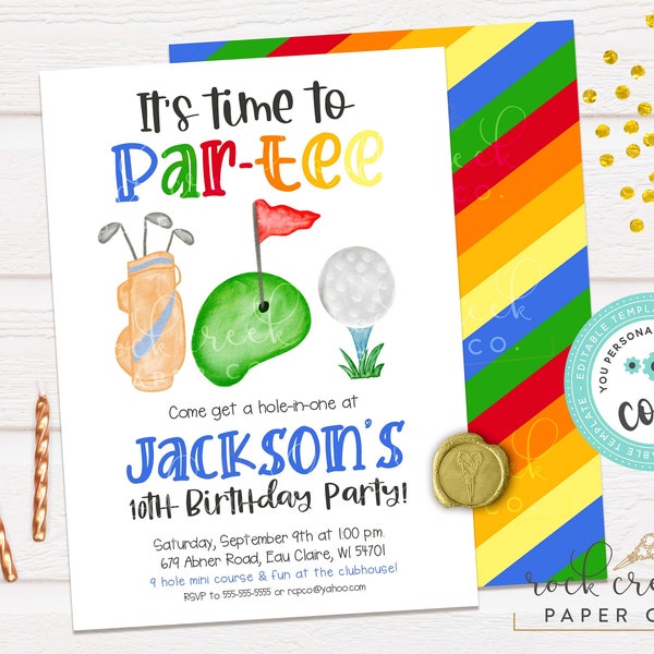 Topgolf Party Invitation - Etsy