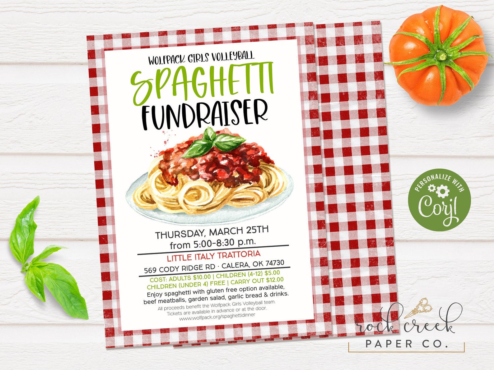 Spaghetti Dinner Invitation Spaghetti Fundraiser Spaghetti - Etsy