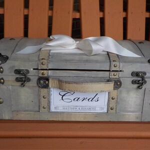 XL Wood Wedding Card Box Trunk OPTIONAL Card Slot & OPTIONAL | Etsy