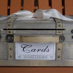XL Wood Wedding Card Box Trunk OPTIONAL Card Slot & OPTIONAL | Etsy