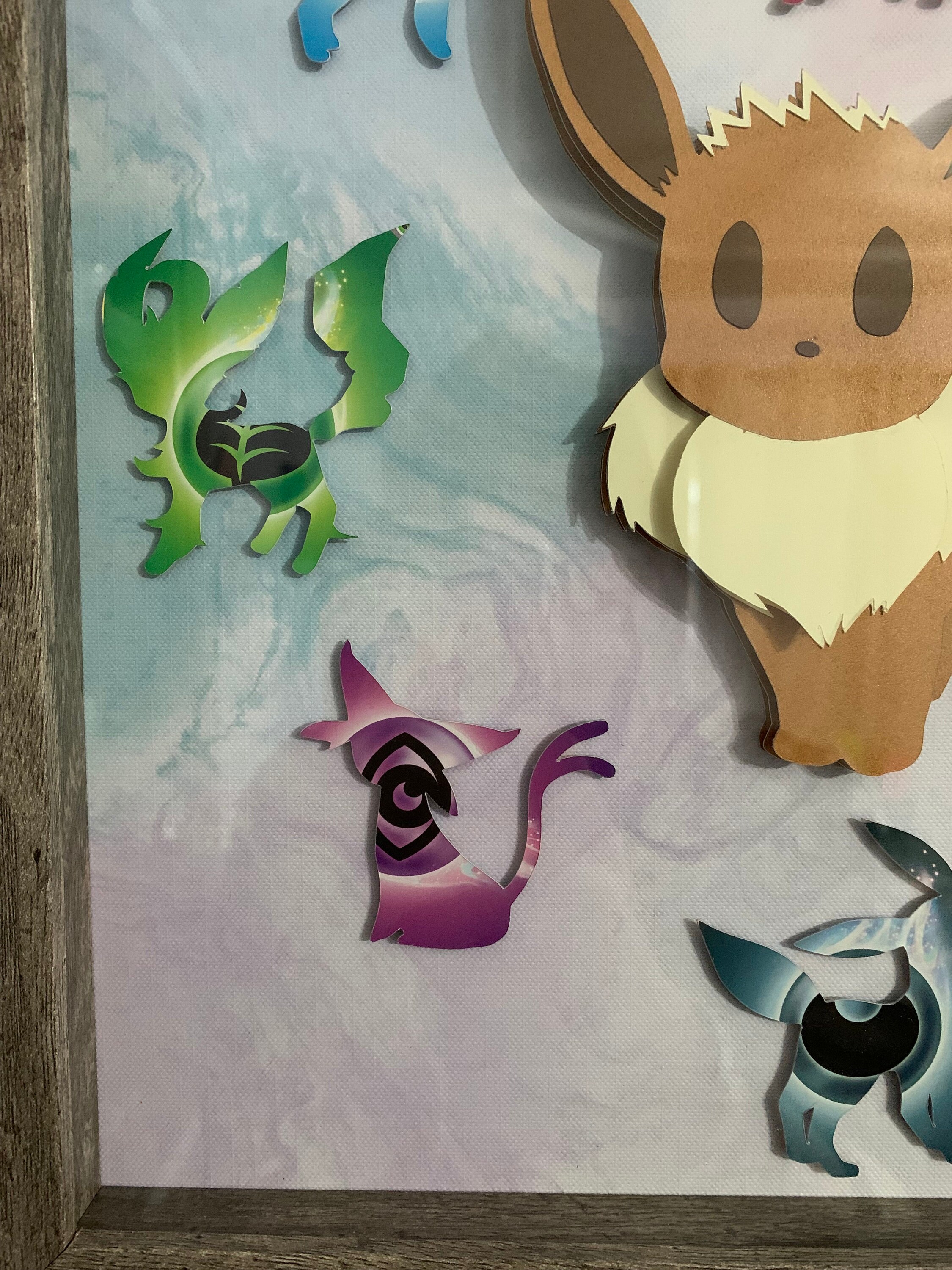 Eevee Evolution Shadow Box, Made to Order, Geek/nerd Home Decor - Etsy
