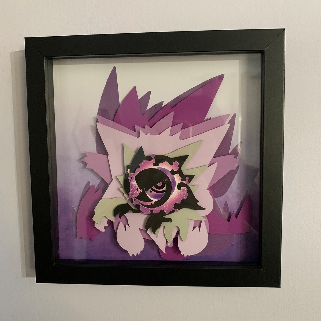 Gengar Evolution Shadow Box Made to Order Geek/nerd Home - Etsy