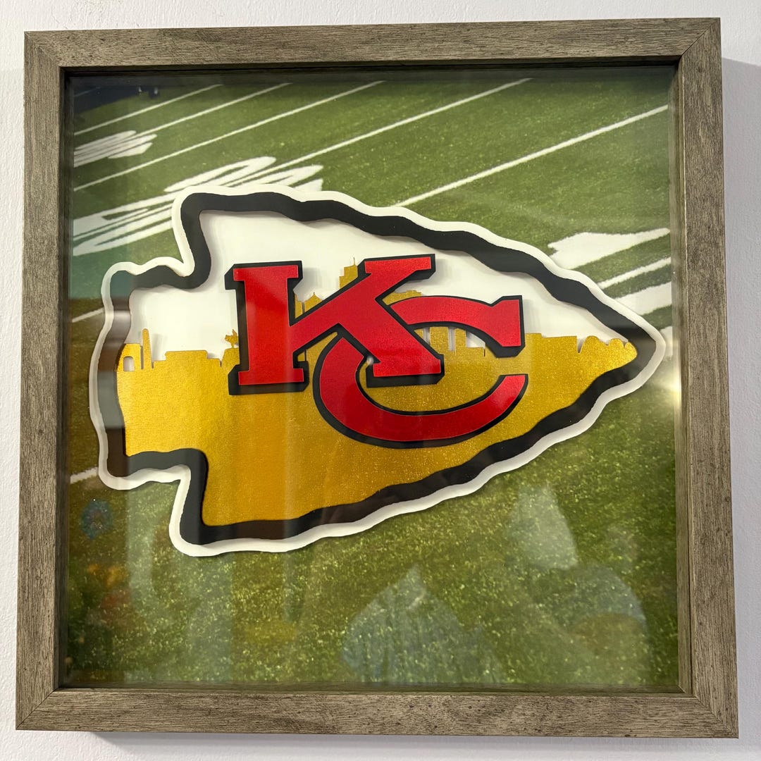 Chiefs Shadow Box, Made to Order, Geek/nerd Home Decor - Etsy