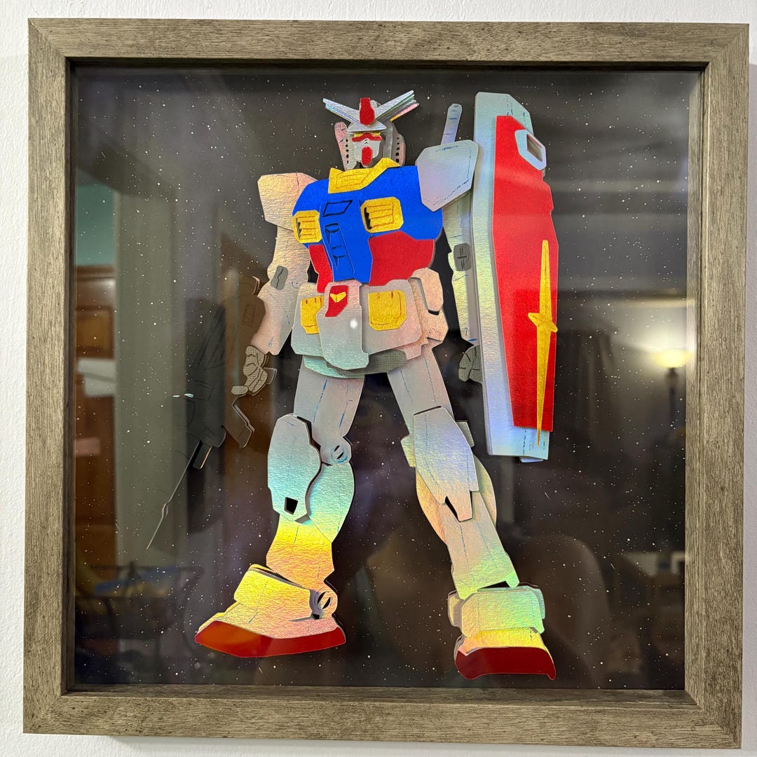 Gundam Shadow Box, Made to Order, Literary/musical Home Decor - Etsy