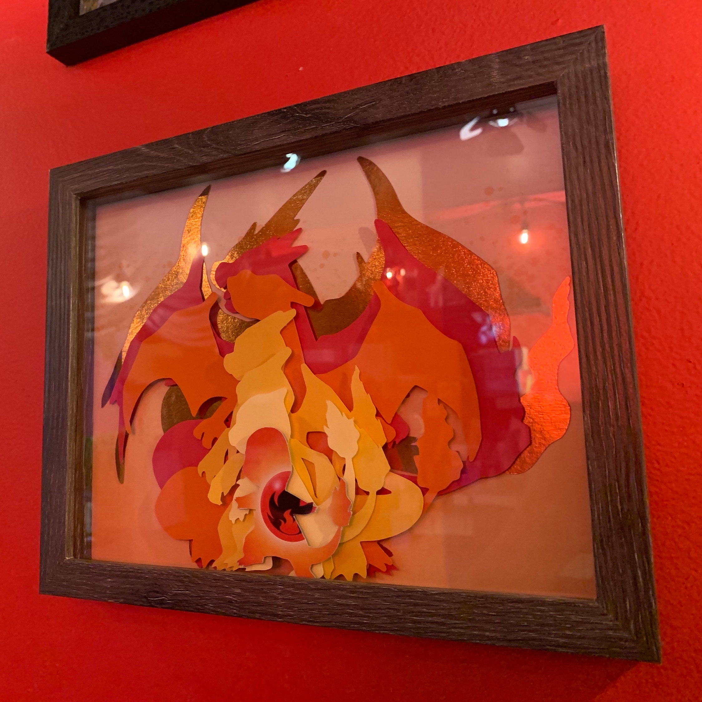 Charizard Evolution Shadow Box, Made to Order, Geek/nerd Home Decor - Etsy