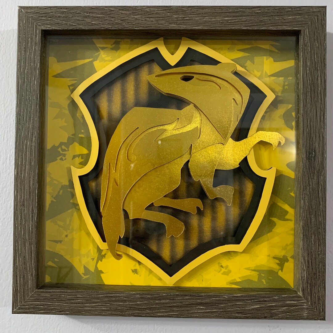 Hufflepuff Shadow Box, Made to Order, Geek/nerd Home Decor - Etsy