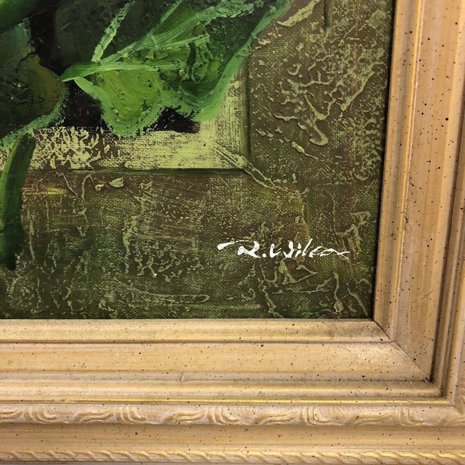 Still Life Signed Vintage Oil Painting White Lillies Robert Allen ...