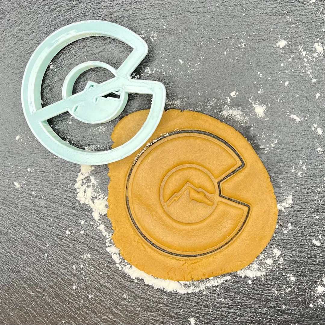 Colorado C With Mountains Cookie Cutter, Fondant Cutter, Clay Cutter 3D ...