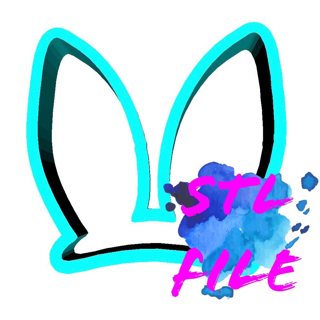 3D STL Print File Bunny Ears Cookie Cutter, Fondant Cutter, Clay Cutter ...