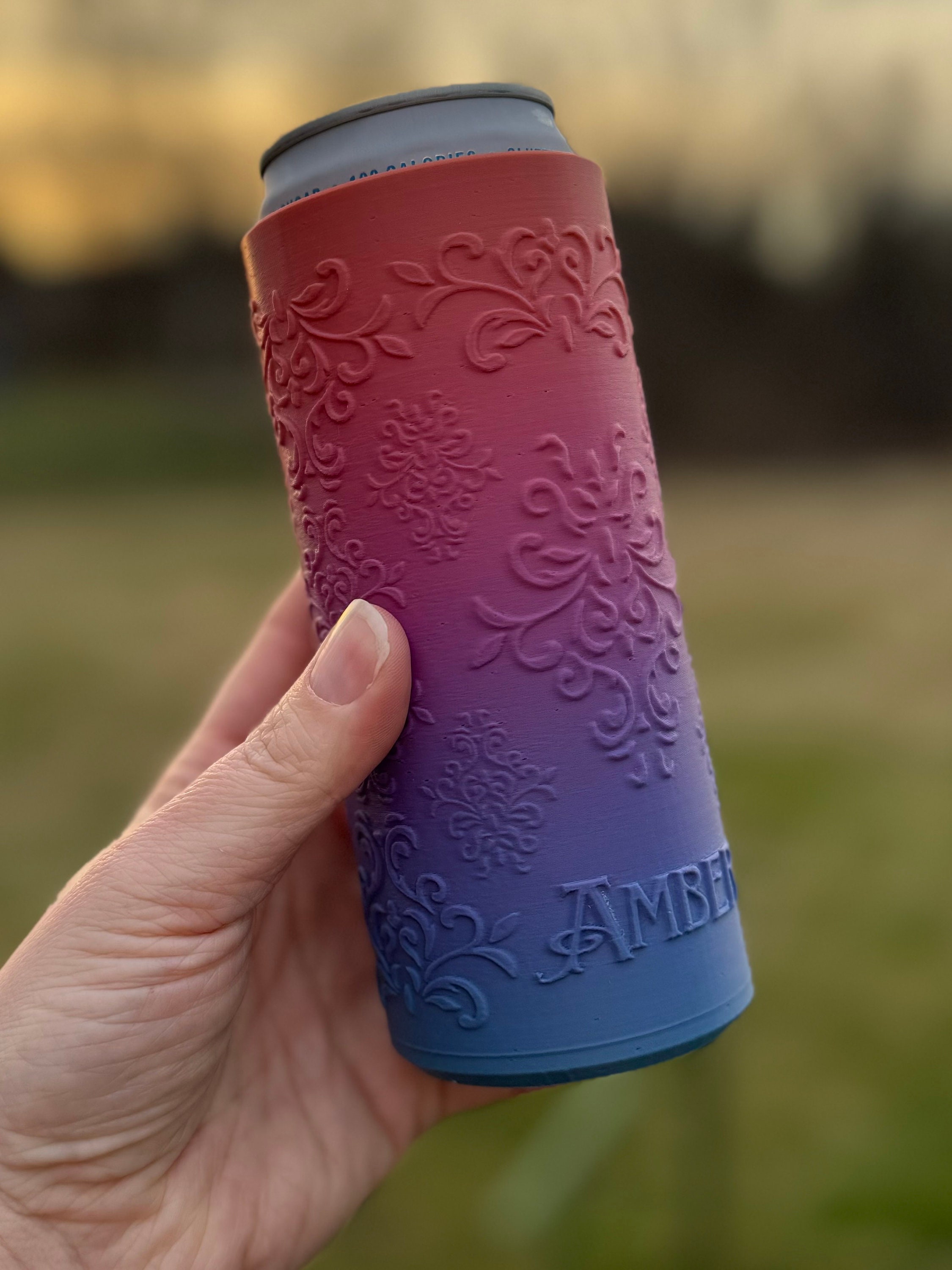 3D Printed Vintage Baroque Slim Can Drink Cozie 12 Ounce - Etsy