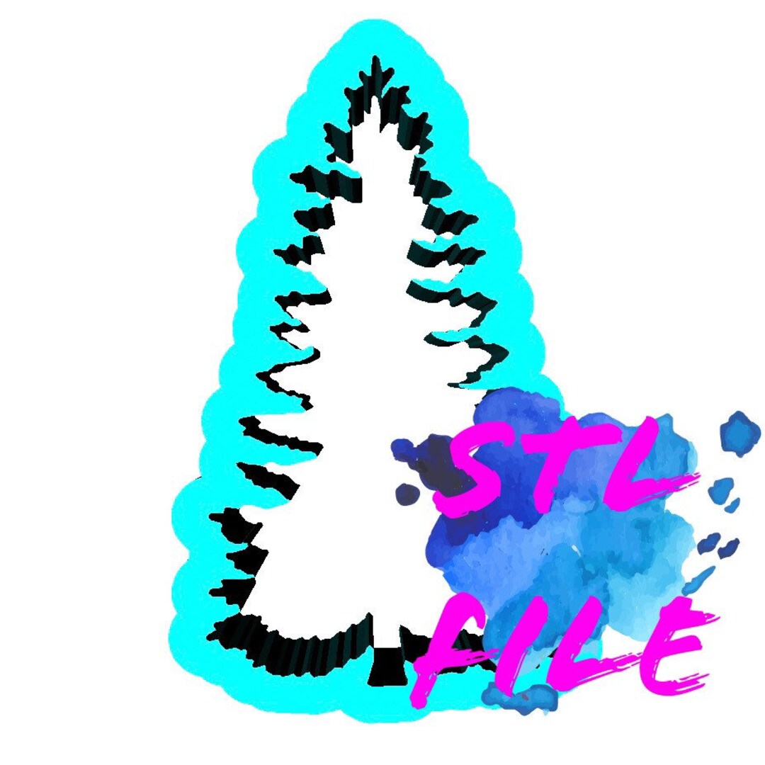 3D STL Print File Pine Tree Outline Cookie Cutter, Fondant Cutter, Clay ...