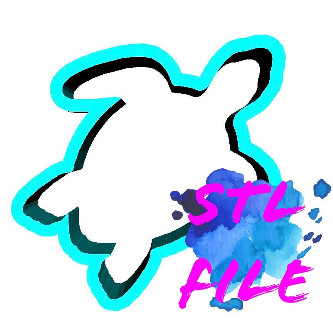 3D STL Print File Sea Turtle Cookie Cutter, Fondant Cutter, Clay Cutter ...