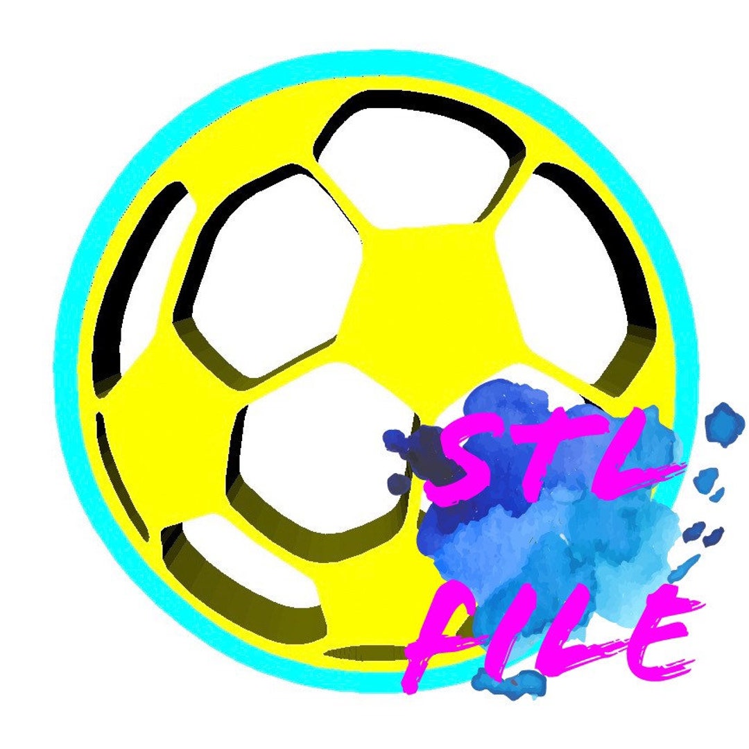 3D STL Print File Soccer Ball Imprint Cookie Cutterfondant - Etsy