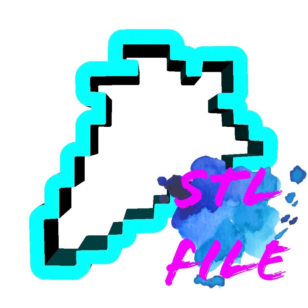 8-bit Pixelated Carrot Cookie Cutter STL File (digital Download) - Etsy
