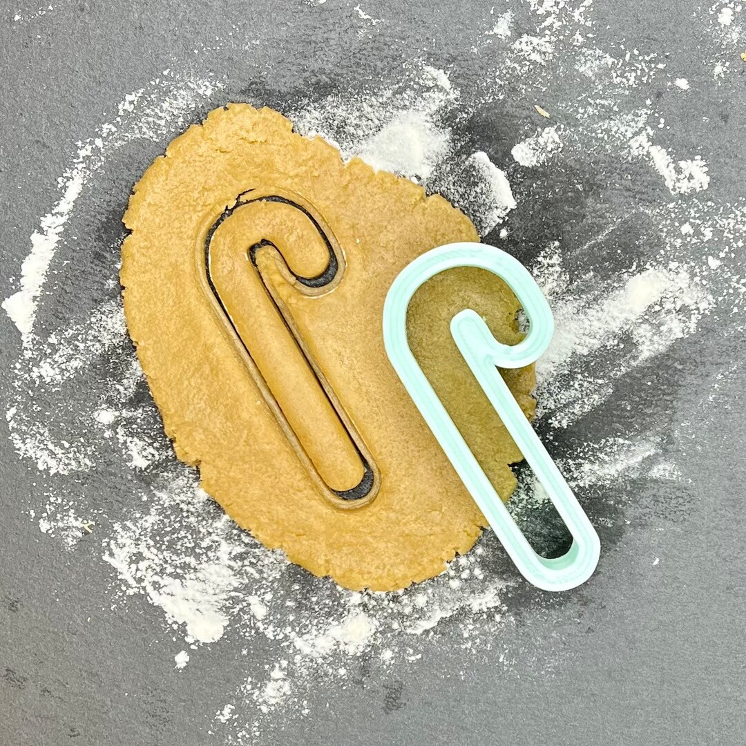 Candy Cane Cookie Cutter, Christmas Candy Cane Outline Cookie Cutter ...
