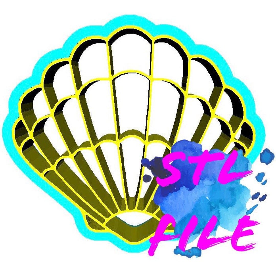 3D STL Print File Scallop Seashell Imprint Cookie Cutter,fondant Cutter ...