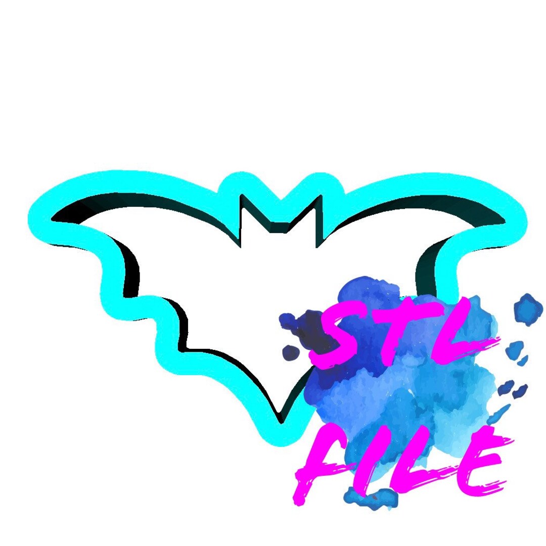 3D STL Print File Flying Bat Cookie Cutter, Fondant Cutter, Clay Cutter ...