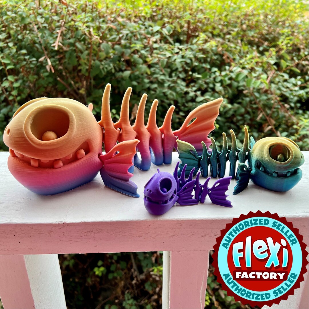 Flexi Fish Skeleton, Flexible Fish Skeleton, 3D Printed, Halloween ...