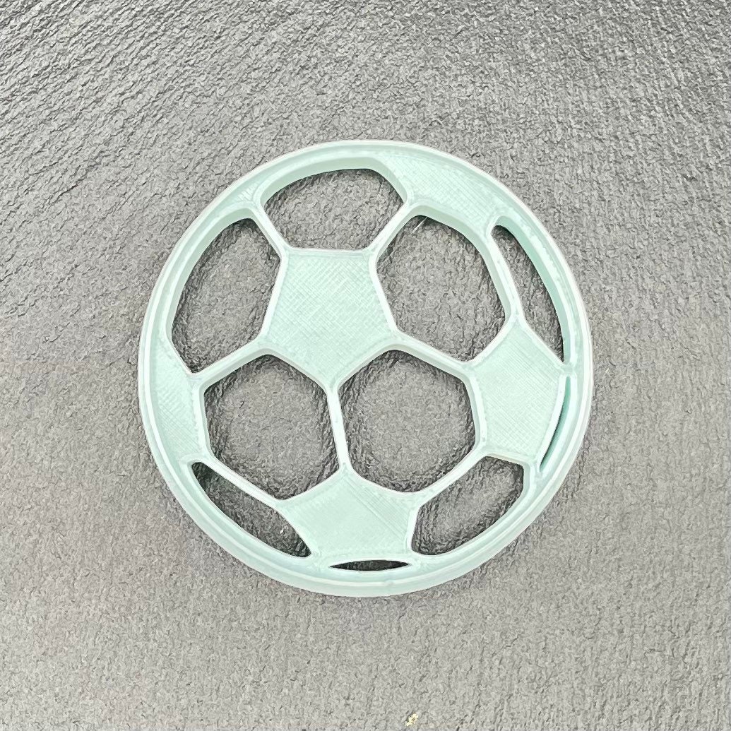 3D STL Print File Soccer Ball Imprint Cookie Cutterfondant - Etsy