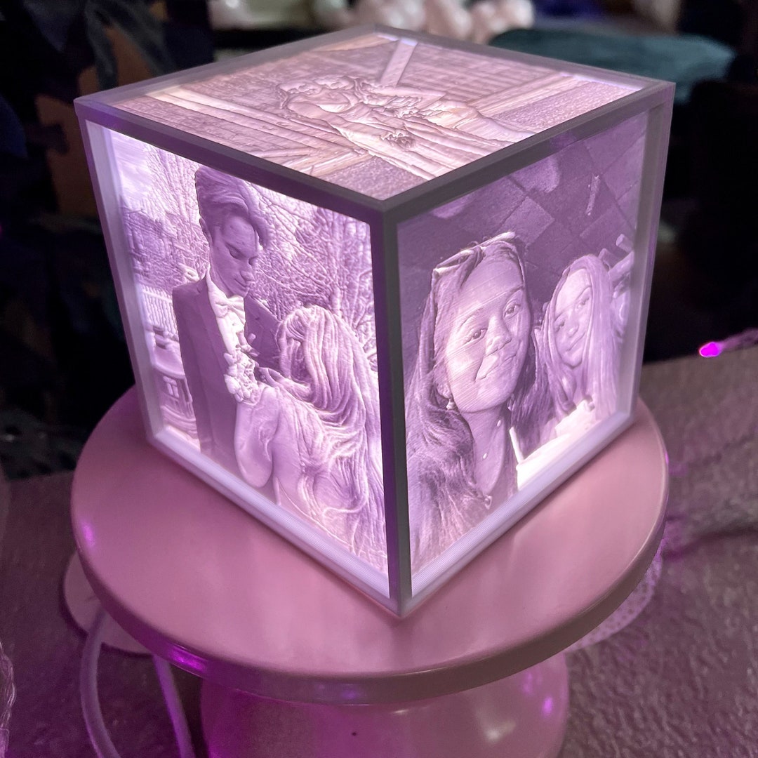 3D Printed Custom Photo Box Light , Lithophane Photo Box Light - Etsy
