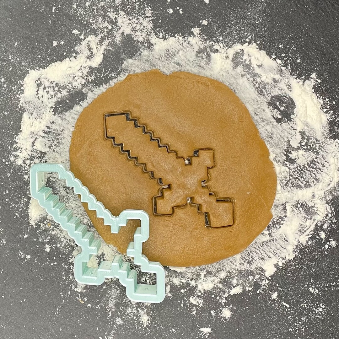 Pixelated Sword Cookie Cutter: 8-bit Gaming Fondant Cutter - Etsy