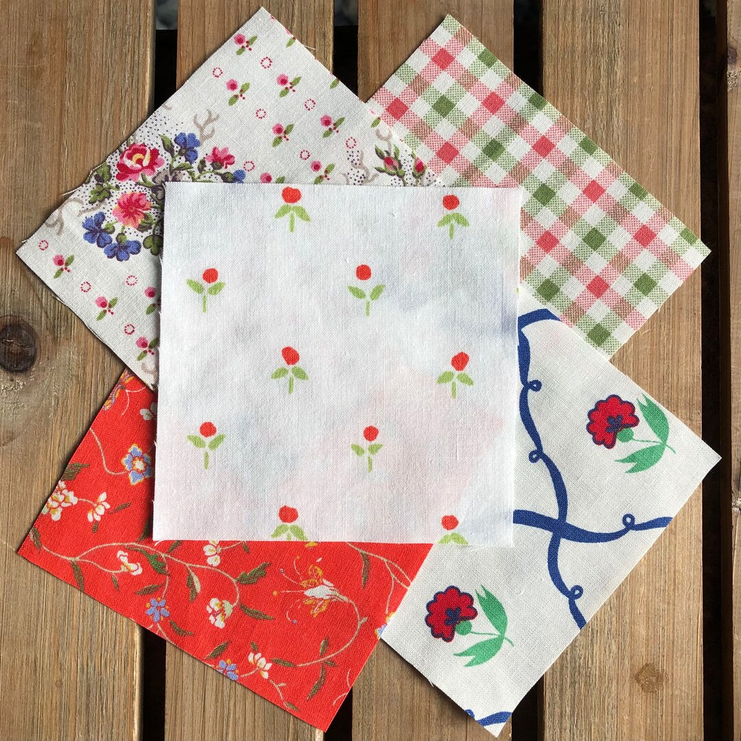 Laura Ashley ~ Pre-cut Patchwork ~ Crimson, Moss, Multi ~ 100% Cotton ...