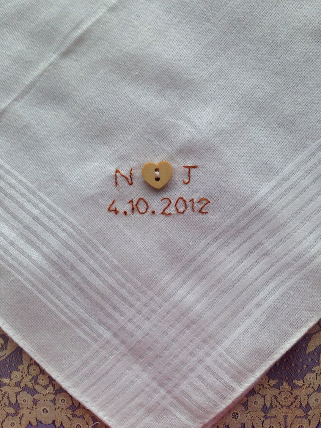 Mens Cotton Handkerchief: ~ Country Wedding or Wood Anniversary (5th ...