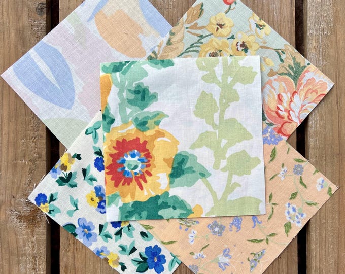 50 Laura Ashley ~ Patchwork, Quilting Pieces ~ New Vintage ~ Peach ...