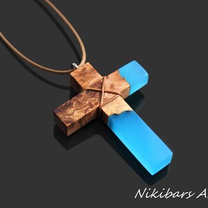 Glow in Dark Cross Necklace UV Glow Cross Glow Cross Wood | Etsy