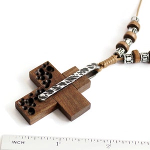 Bohemian Cross, Bohemian Jewelry, Wood Boho Cross, Wooden Cross ...