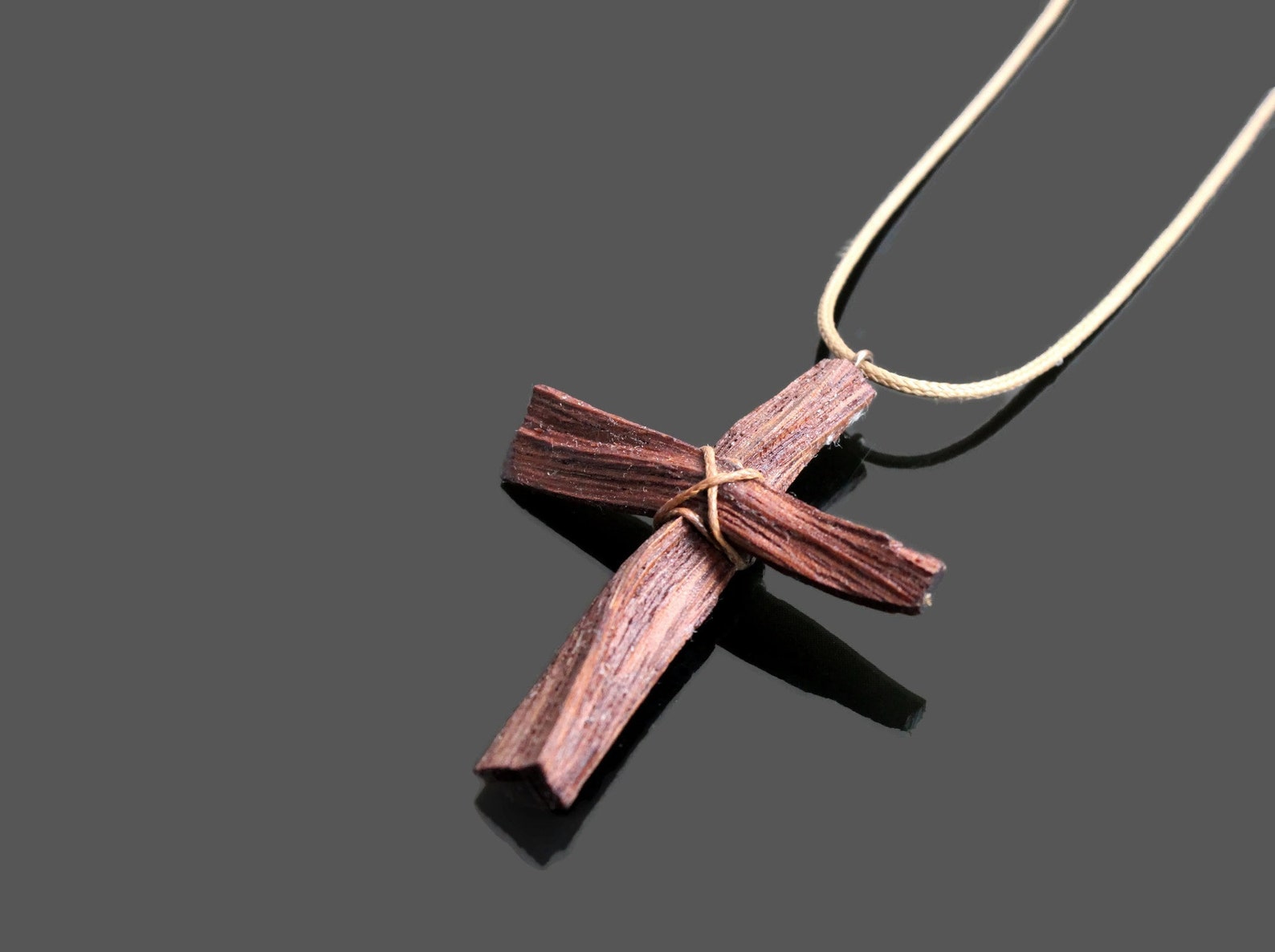 Rough Wood Cross Drift Wood Cross Necklace Man Cross - Etsy