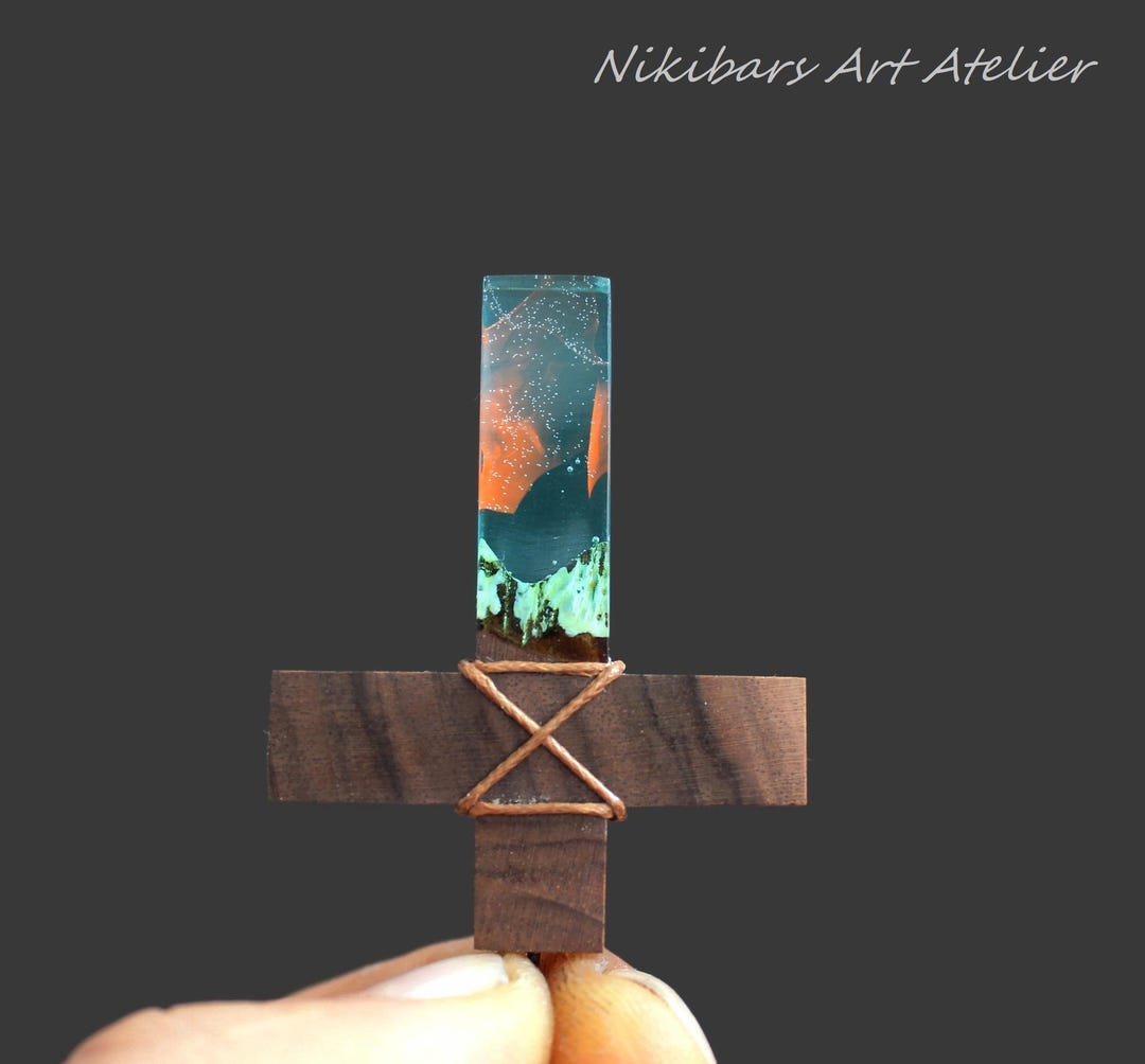 Aurora Borealis Cross, Glow in Dark Cross, UV Glow Cross, Red Cross ...