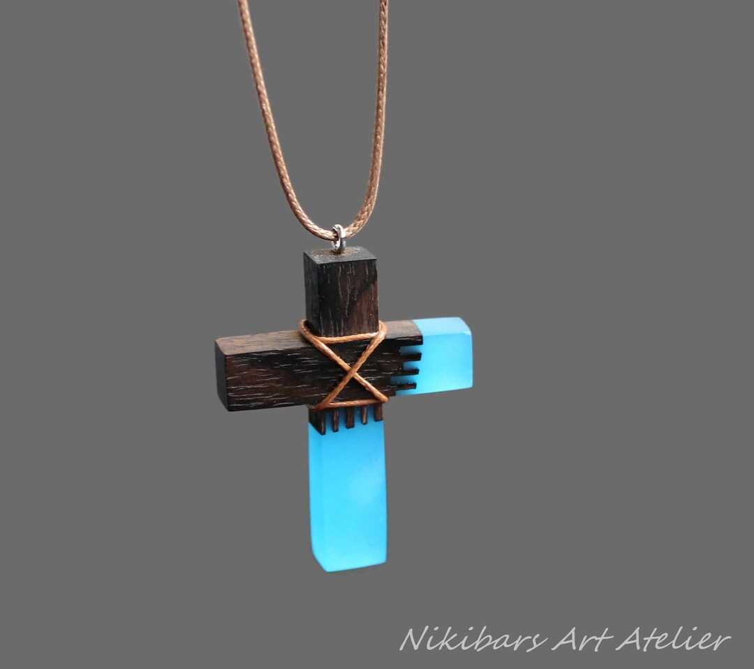 Glow in Dark Cross, Handmade Wooden Cross, Wooden Cross Necklace ...