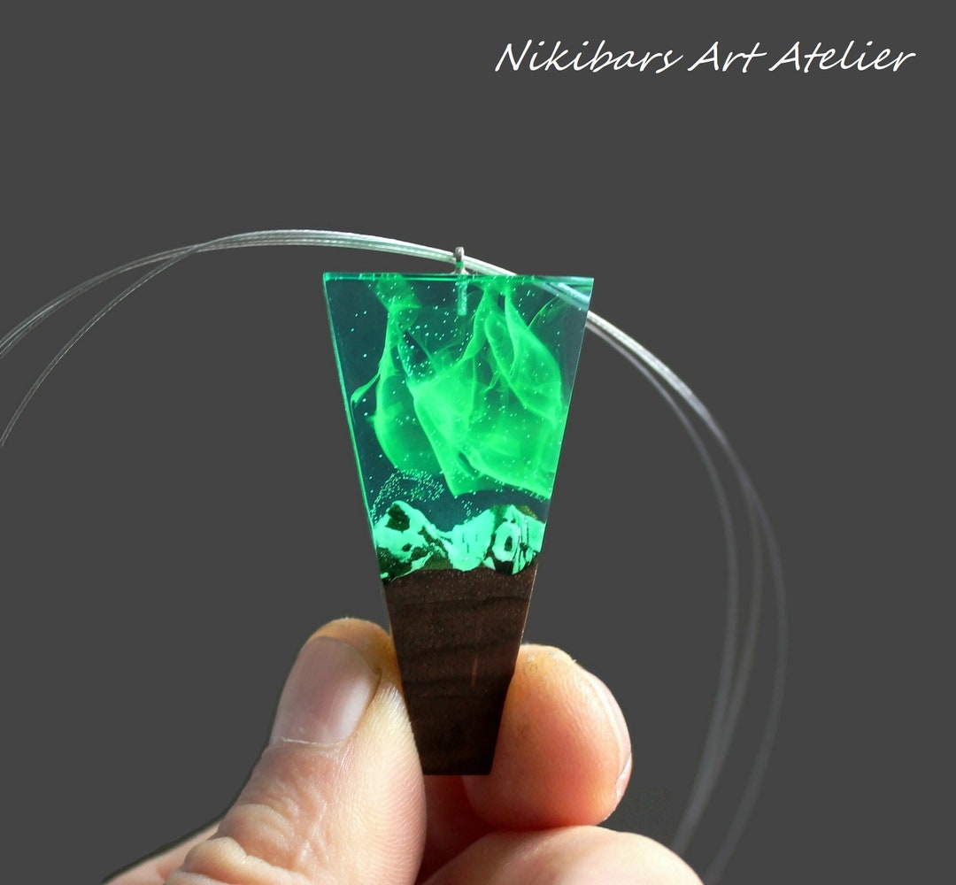 Aurora Borealis Necklace, Glow in Dark Necklace, Northern Lights ...