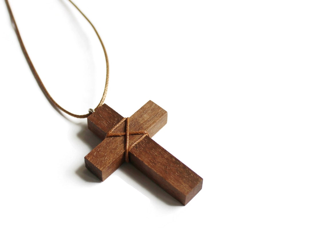 Collar de cruz de madera cruz de madera cruz hippie - Etsy México