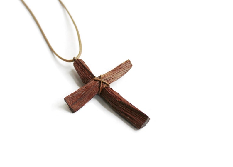 Rough Wood Cross Drift Wood Cross Necklace Man Cross - Etsy