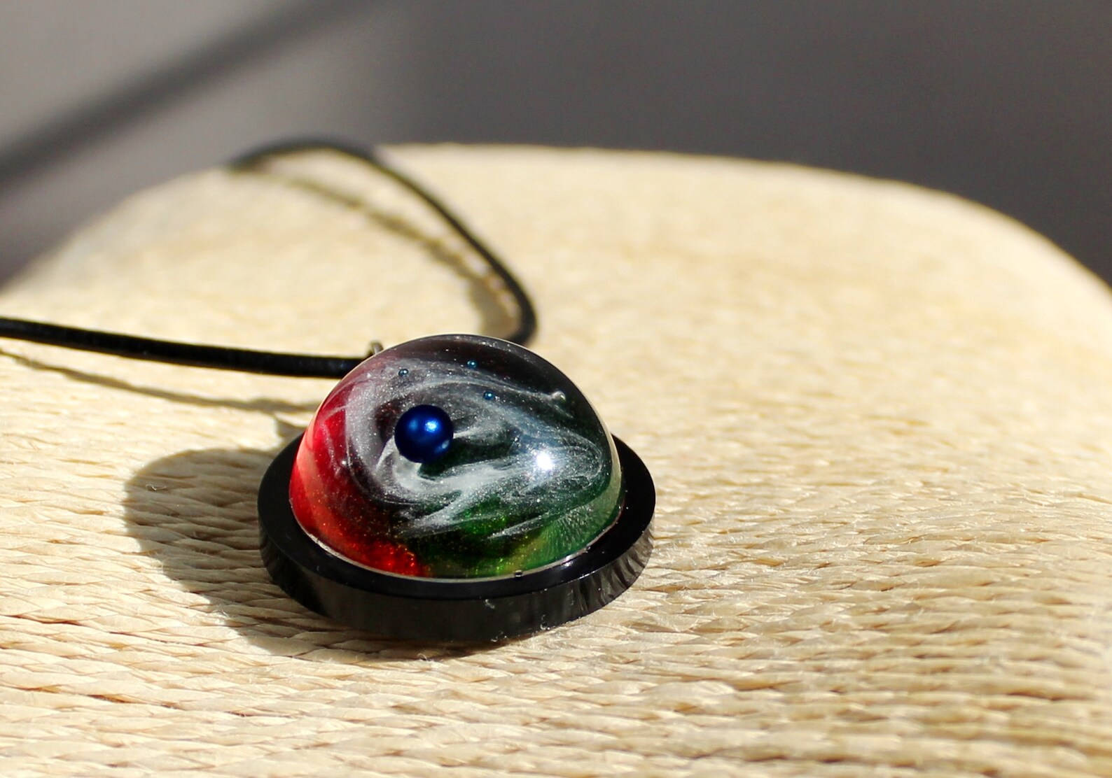 Rainbow Sphere Necklace Galaxy Sphere Necklace Colorful - Etsy