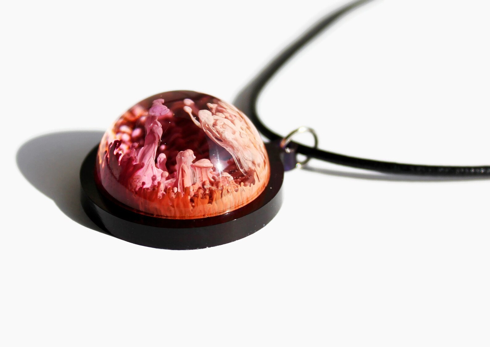 Diffusion Resin Necklace Resin Sphere Pendant Fluid Resin | Etsy