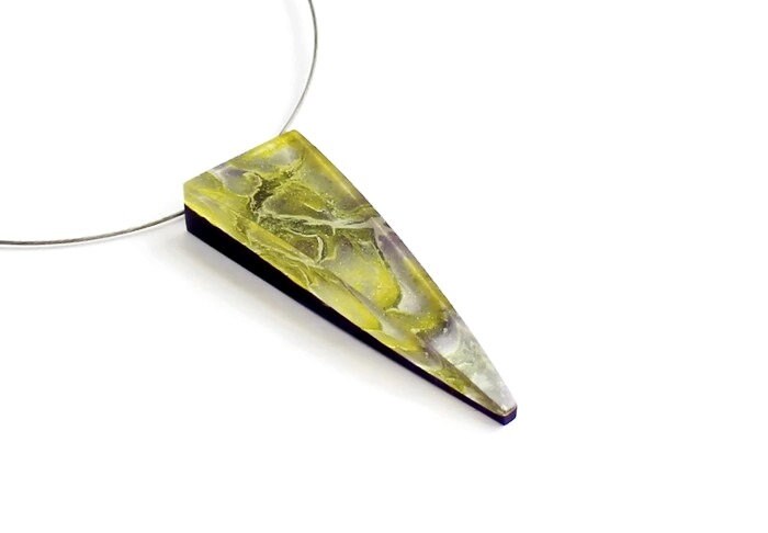 Handmade Resin Wood Necklace – Abstract Fluid Art Pendant - Etsy