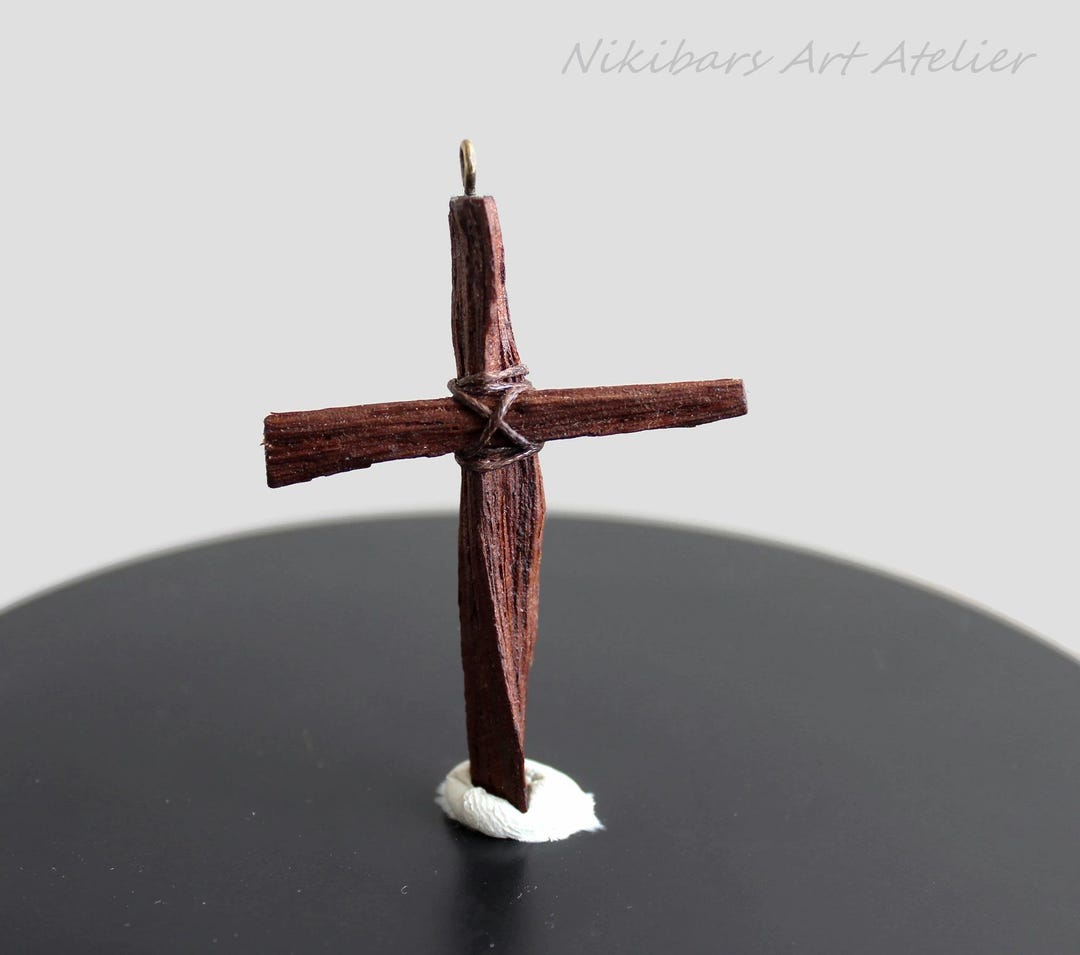 Rough Wood Cross - Drift Wood Cross Necklace - Man Cross Necklace ...