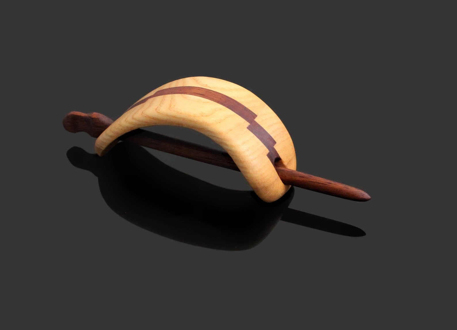 Wood Hair Barette Handmade Wooden Barette Art Hairpin - Etsy