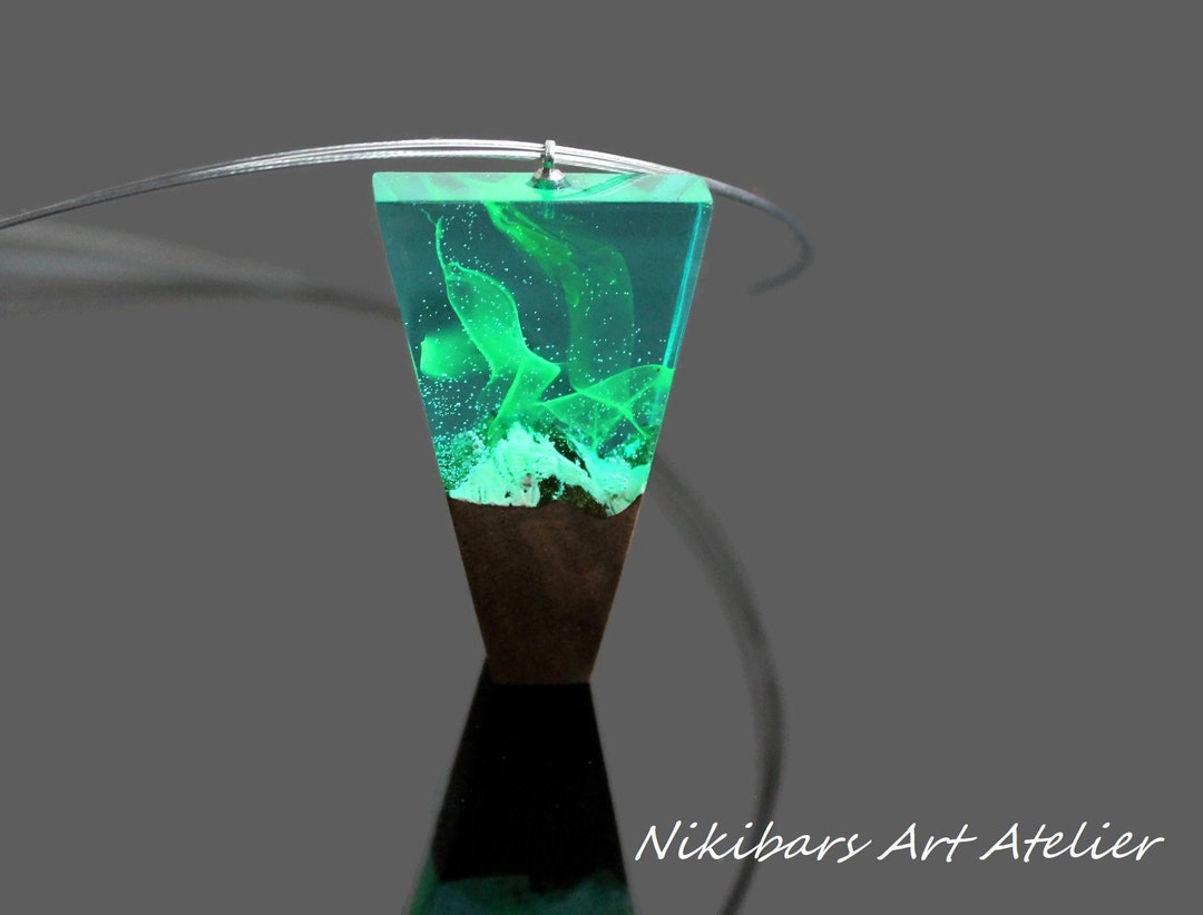 Aurora Borealis Necklace Glow in Dark Necklace Northern - Etsy