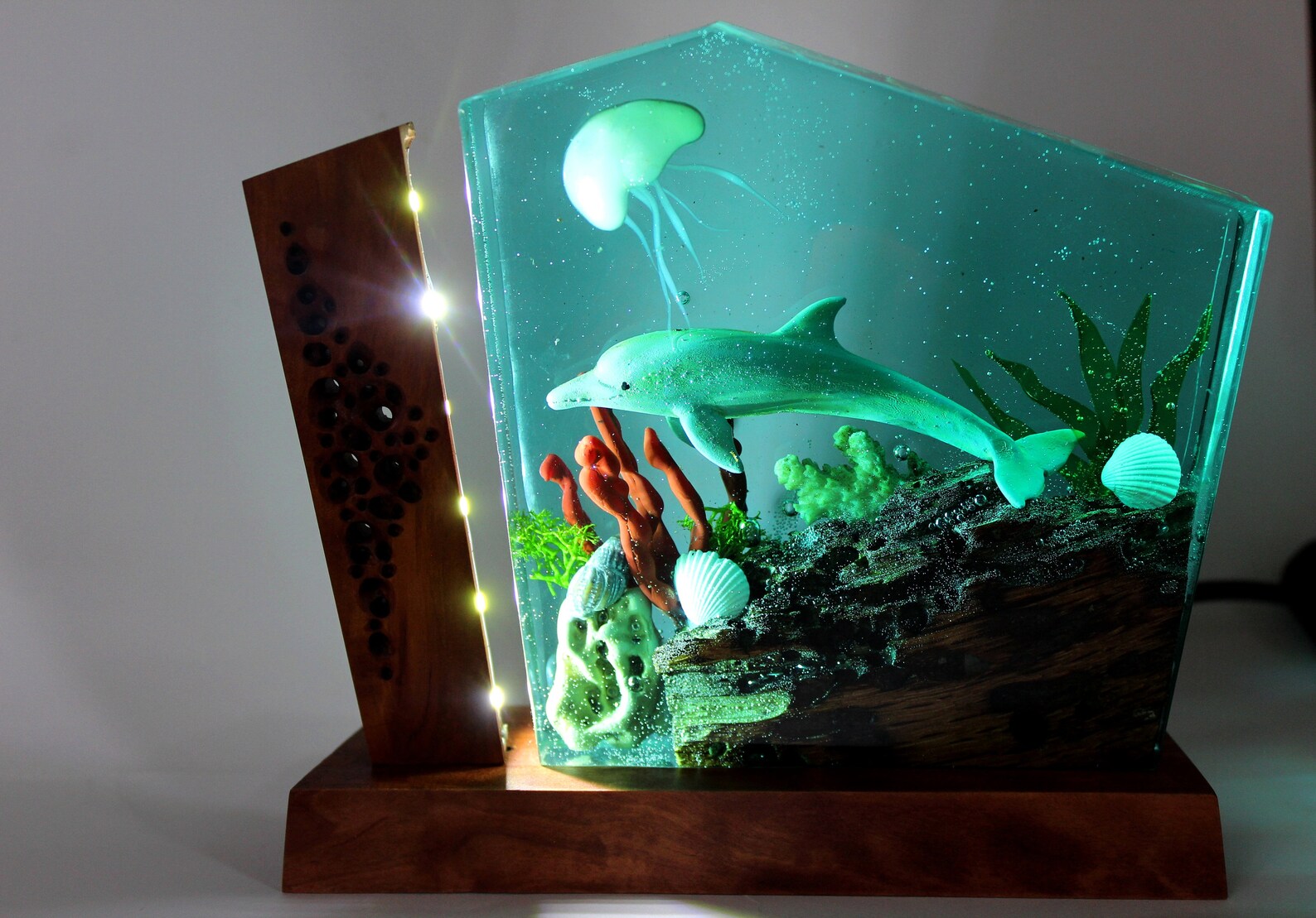 Dolphin Night Light Ocean Diorama Lamp Seabed Diorama Lamp - Etsy