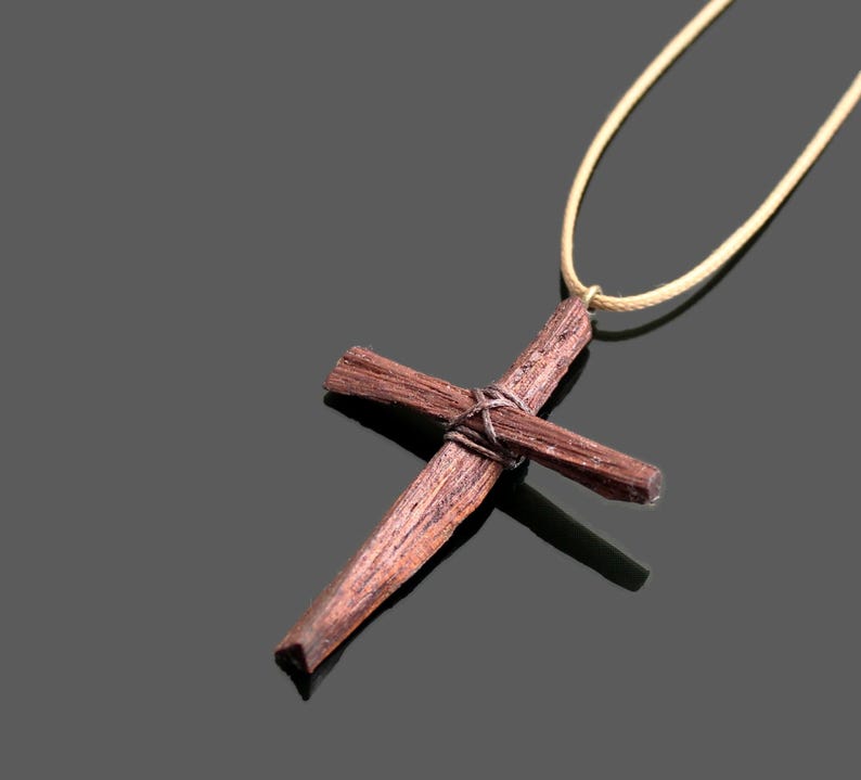 Rough Wood Cross - Drift Wood Cross Necklace - Man Cross Necklace ...