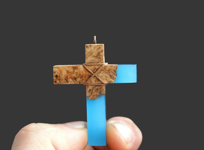 Glow in Dark Cross Necklace UV Glow Cross Glow Cross Wood - Etsy