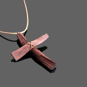 Rough Wood Cross Drift Wood Cross Necklace Man Cross - Etsy