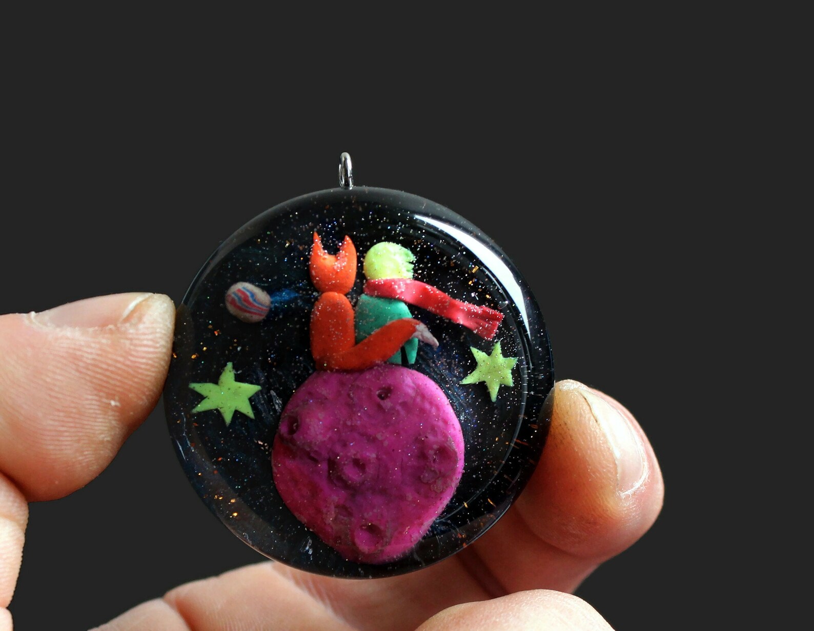 The Little Prince Necklace Colorful Resin Art Necklace - Etsy