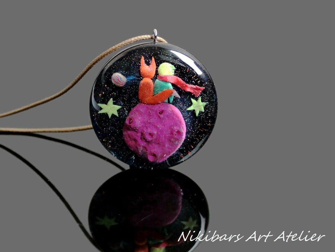 The Little Prince Necklace Colorful Resin Art Necklace - Etsy