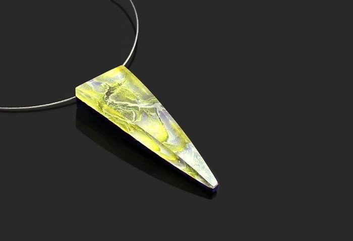 Handmade Resin Wood Necklace – Abstract Fluid Art Pendant - Etsy